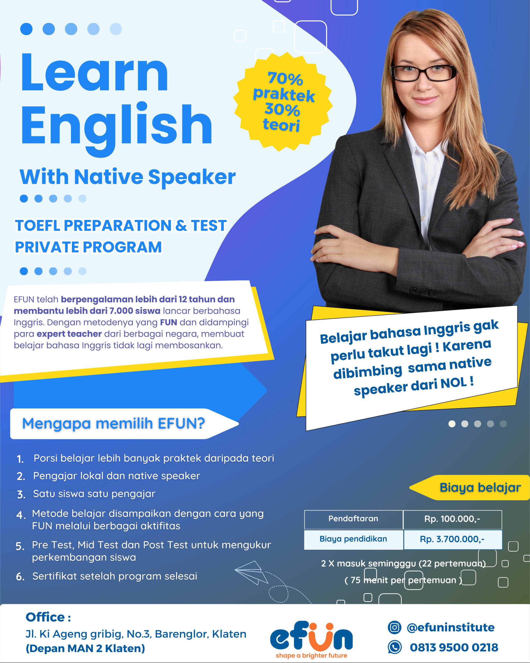 Private TOEFL Preparation Test – Efun English